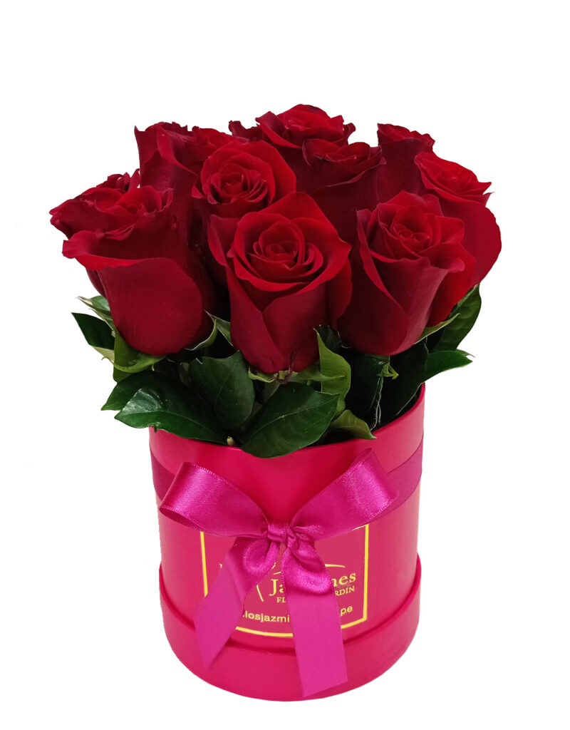 MINIBOX CON ROSAS - Floreria Jardin Los Jazmines EIRL